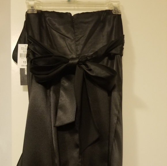 My Michelle | Dresses | Nwt Black Strapless Satin Dress | Poshmark